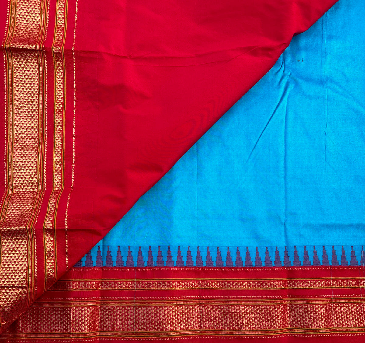 Neela Dharwad handloom pure silk saree | The Maggam Collective